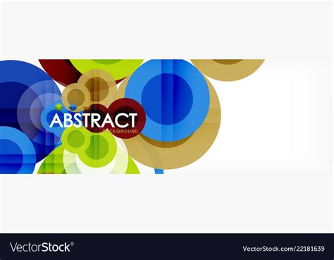 Overlapping Circles Design Background Royalty Free Vector