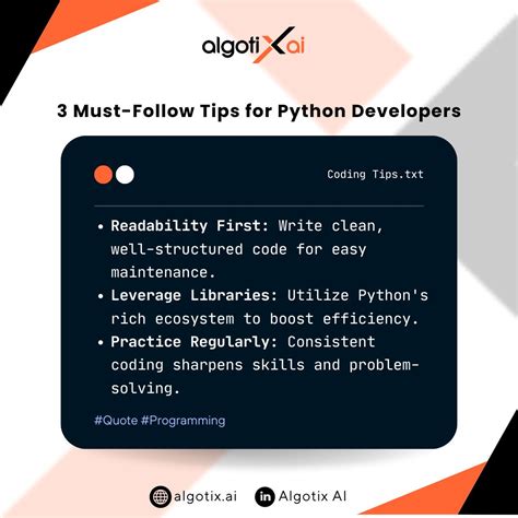 3 Must Follow Tips Every Python Developer Should Know To Level Up Their Skills Algotix Ai