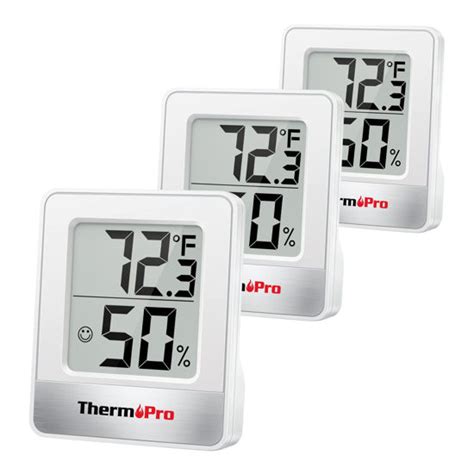 Getuscart Thermopro Tp49 3 Pieces Digital Hygrometer Indoor Thermometer Humidity Meter Mini