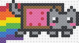 Nyan Cat Pony Bead Pattern Kandi Pad Kandi Patterns Fuse Bead