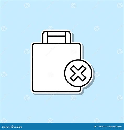Baggage Allowance Sticker Icon Simple Thin Line Outline Vector Of Web Icons For Ui And Ux