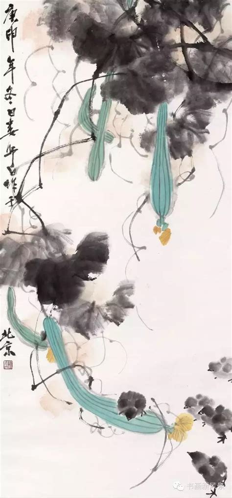 婁師白畫絲瓜別有情趣 每日頭條