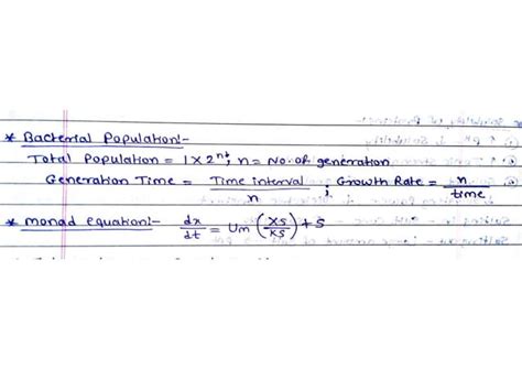 Bacterial Population And Monad Equation