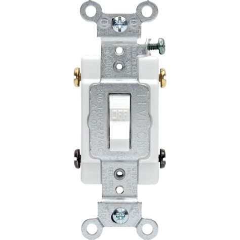 Leviton 20 Amp Commercial Double Pole Toggle Switch White City Mill