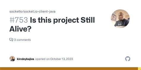 Is This Project Still Alive · Issue 753 · Socketio Client Java · Github
