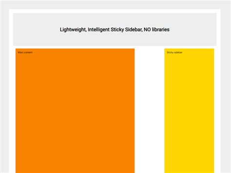 Sticky Sidebar On Scroll Javascript Codehim