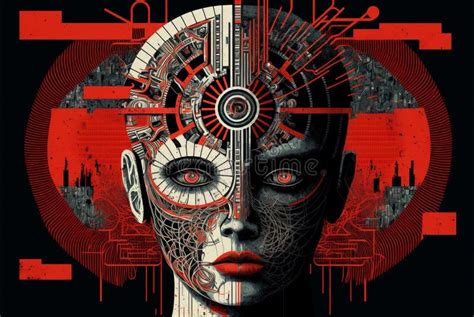 Evil Artificial Intelligence Robot Metallic Figure Science Fiction