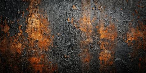 Rough Black Wall Texture With Rust And Grunge Effect Stock Illustration Illustration Of Worn