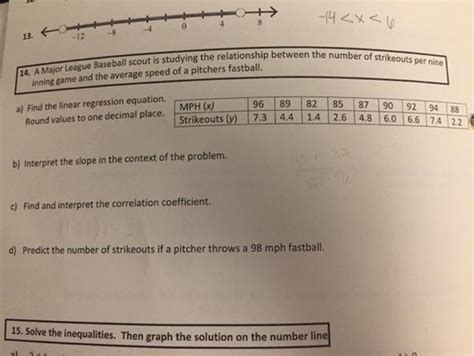 get answer find the linear regression equation round to one