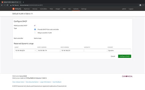 Managing DHCP Snap 2 8 UI Docs Canonical MAAS Discourse