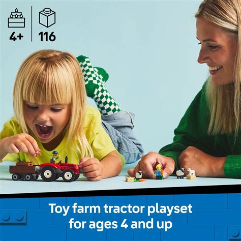 Lego City Red Farm Tractor With Trailer Sheep Building Toy Best Buy