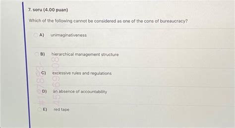 solved 7 soru 4 00 puan which of the following cannot be