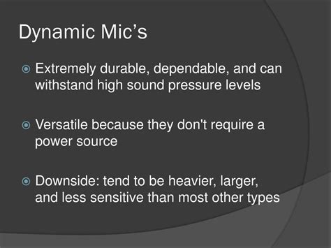 PPT Dynamic Microphones PowerPoint Presentation Free Download ID