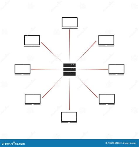 ddos hacker attack computer security and network threat stock vector