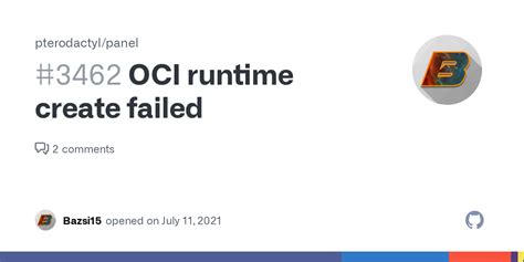 OCI Runtime Create Failed Issue Pterodactyl Panel GitHub