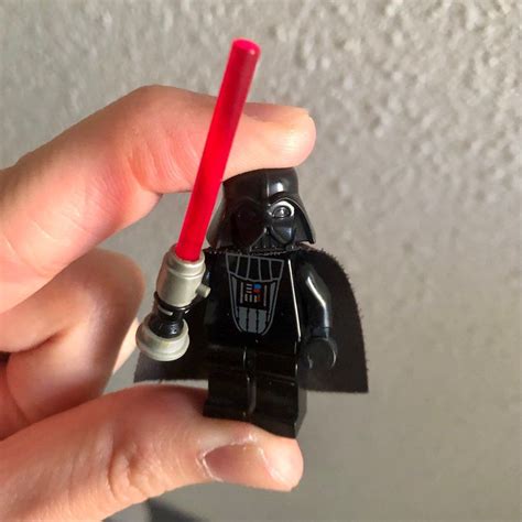 Rare Lego Star Wars Darth Vader With Trans Red Light Up Lightsaber Sw0117 2005 Free
