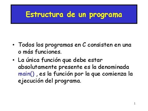 Estructura De Un Programa C Lenguajes De Programacin