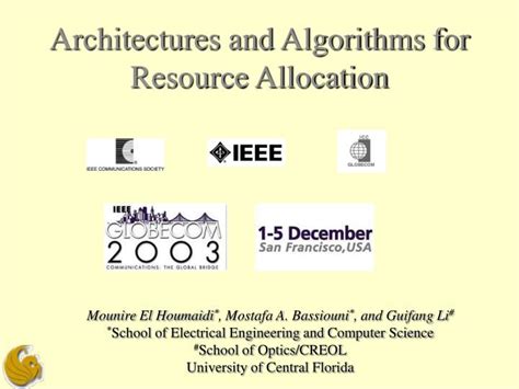 Ppt Architectures And Algorithms For Resource Allocation Powerpoint