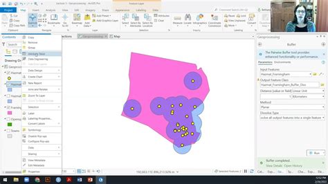Arcgis Geoprocessing Buffering Clipping And Erasing Youtube