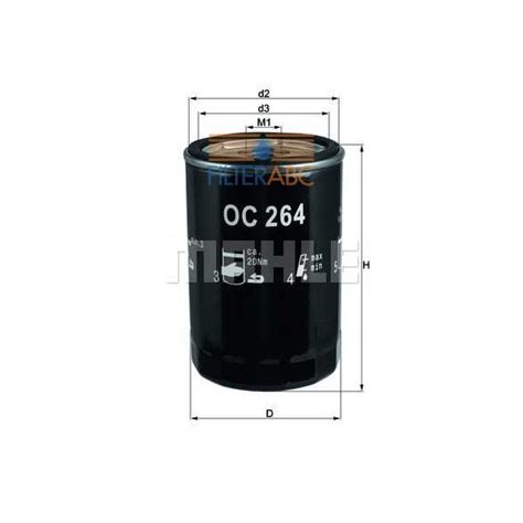 MAHLE ORIGINAL OC264 olajszűrő - FilterABC - Motorolajok, ha
