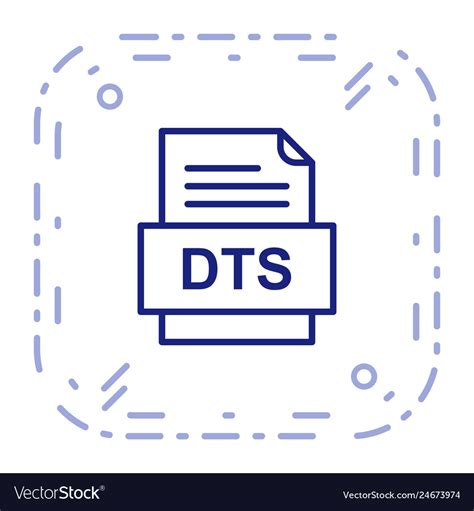 Dts File Document Icon Royalty Free Vector Image
