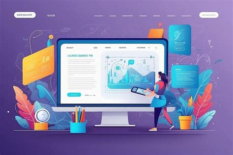 Premium Photo Gradient Ui Ux Landing Page