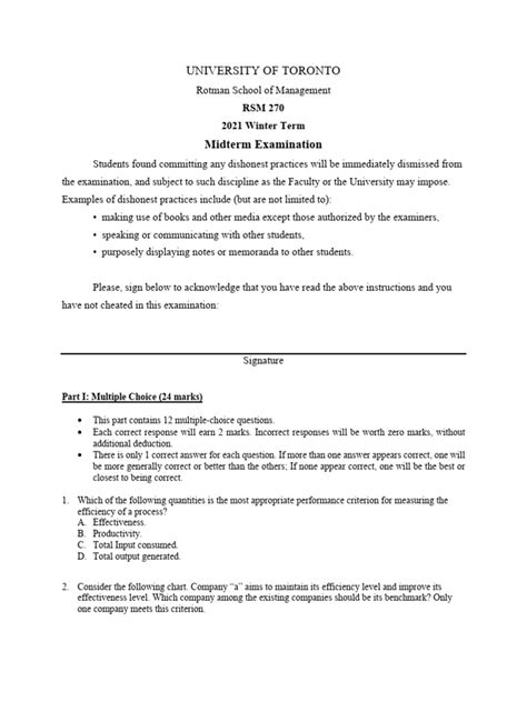 Sample Midterm Rsm270 Winter 2021 Midterm Pdf Applied Mathematics