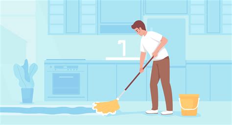Kitchen Cleaning Cartoon