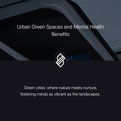 Urban Green Spaces And Mental Health Benefits → Scenario