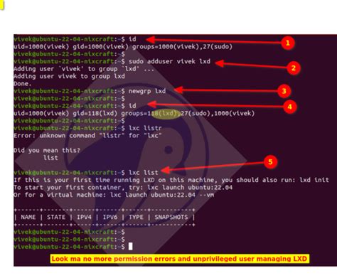 How To Install Lxd On Ubuntu 2204 Lts Using Aptsnap Nixcraft