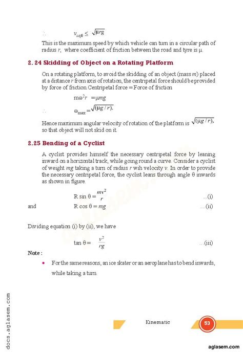 Class Physics Notes For Kinematics PDF Study Material AglaSem