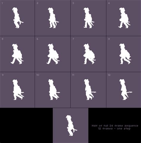 «Галоп пикселя — часть пятая — Анимация персонажей Ходьба