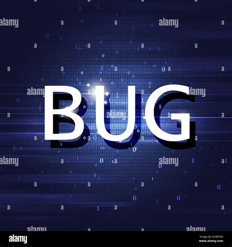 digital bug networking computer system error and binary coding numbers