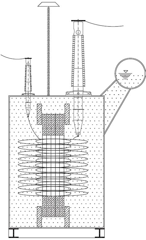 Simplified Cross Section Of Typical High Voltage Power Transformer And Download Scientific