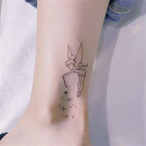Tinkerbell Outline Tatovering