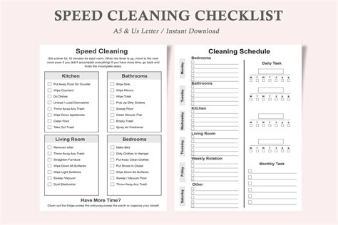 Cleaning Checklistcleaning Planner Graphic By Watercolortheme