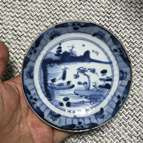 진품 중국도자기 청나라 건륭제 청화백자 찻잔 헬로마켓