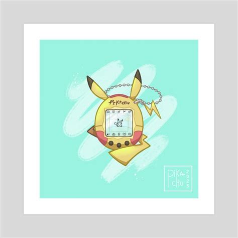 Pikachu Tamagotchi An Art Print By Helena Cunha Inprnt