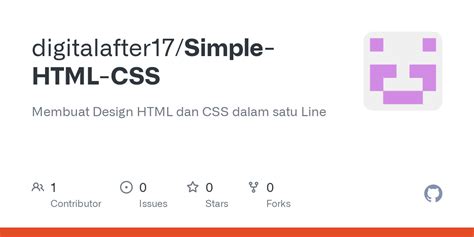 GitHub Digitalafter17 Simple HTML CSS Membuat Design HTML Dan CSS Dalam Satu Line