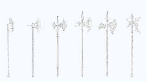 3d Model Halberds Low Poly Turbosquid 2059756