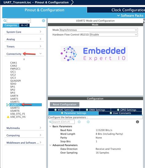 Stm32 Uart Part 2 Send Data Using Interrupt And Dma Embeddedexpertio