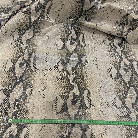 Italian Coated Waterproof Linen Python Print Fabric Rain Jacket Coat