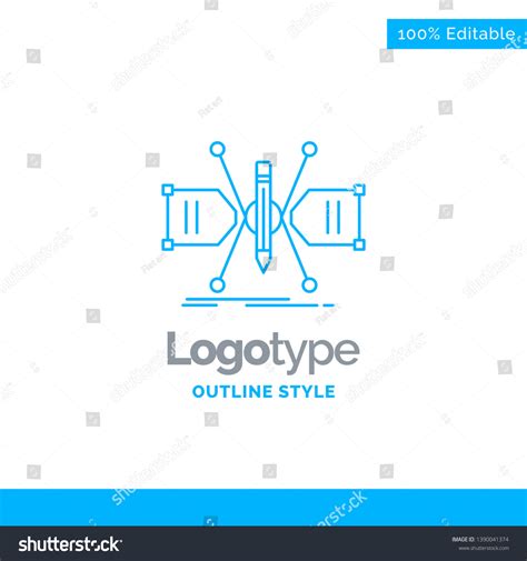 Blue Logo Design Architect Constructing Grid Stock Vector Royalty Free