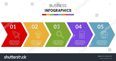 5 Steps Chevron Infographics Design Template Stock Vector Royalty Free 2288953307 Shutterstock