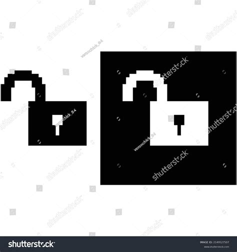 Pixel Lock Icon Vector Pixel Art Stock Vector Royalty Free 2149527507 Shutterstock