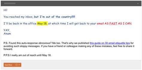 How To Set An Out Of Office Message In Outlook Webmail Design Talk