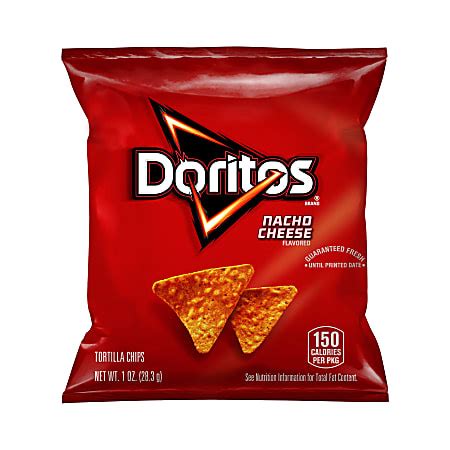 Doritos Nacho Cheese Chips Bags 1 Oz Box Of 50 Office Depot
