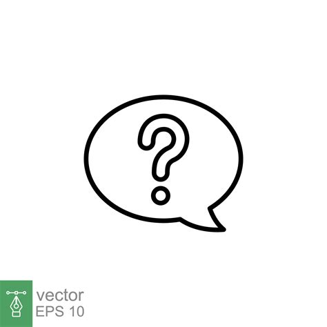 Question Mark In A Speech Bubble Icon Mark Faq Who Ask Query Concept Simple Outline Style