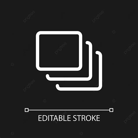 Series Of Layers Pixel Perfect White Linear Ui Icon For Dark Theme Vector Dark Ui White PNG