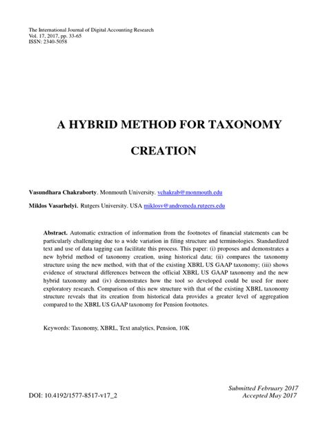 A Hybrid Method For Taxonomy Creation Pdf